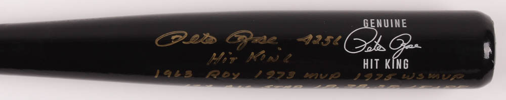 Pete Rose Signed Custom Engraved Player Model Baseball Bat with ...
