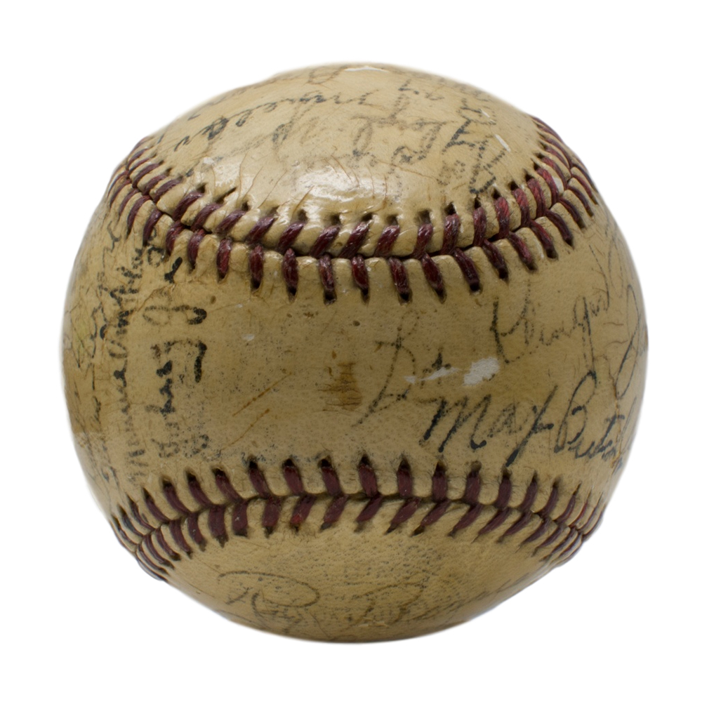 1940 Pirates Baseball Signed by (27) With Honus Wagner, Arky Vaughan ...
