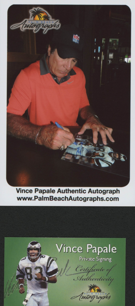 Vince Papale Signed Eagles 8X10 Photo Inscribed "Ivincible" (Palm Beach ...