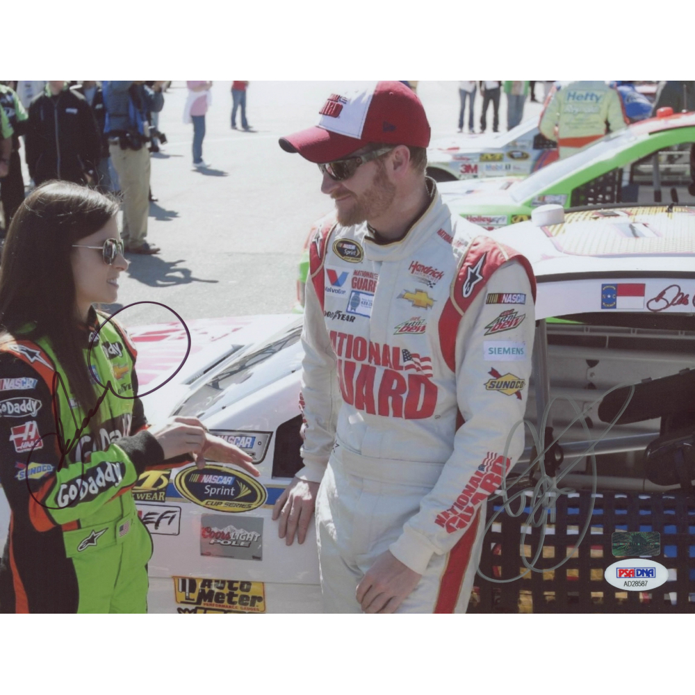 Danica Patrick & Dale Earnhardt Jr. Signed 8x10 Photo (Palm Beach COA ...