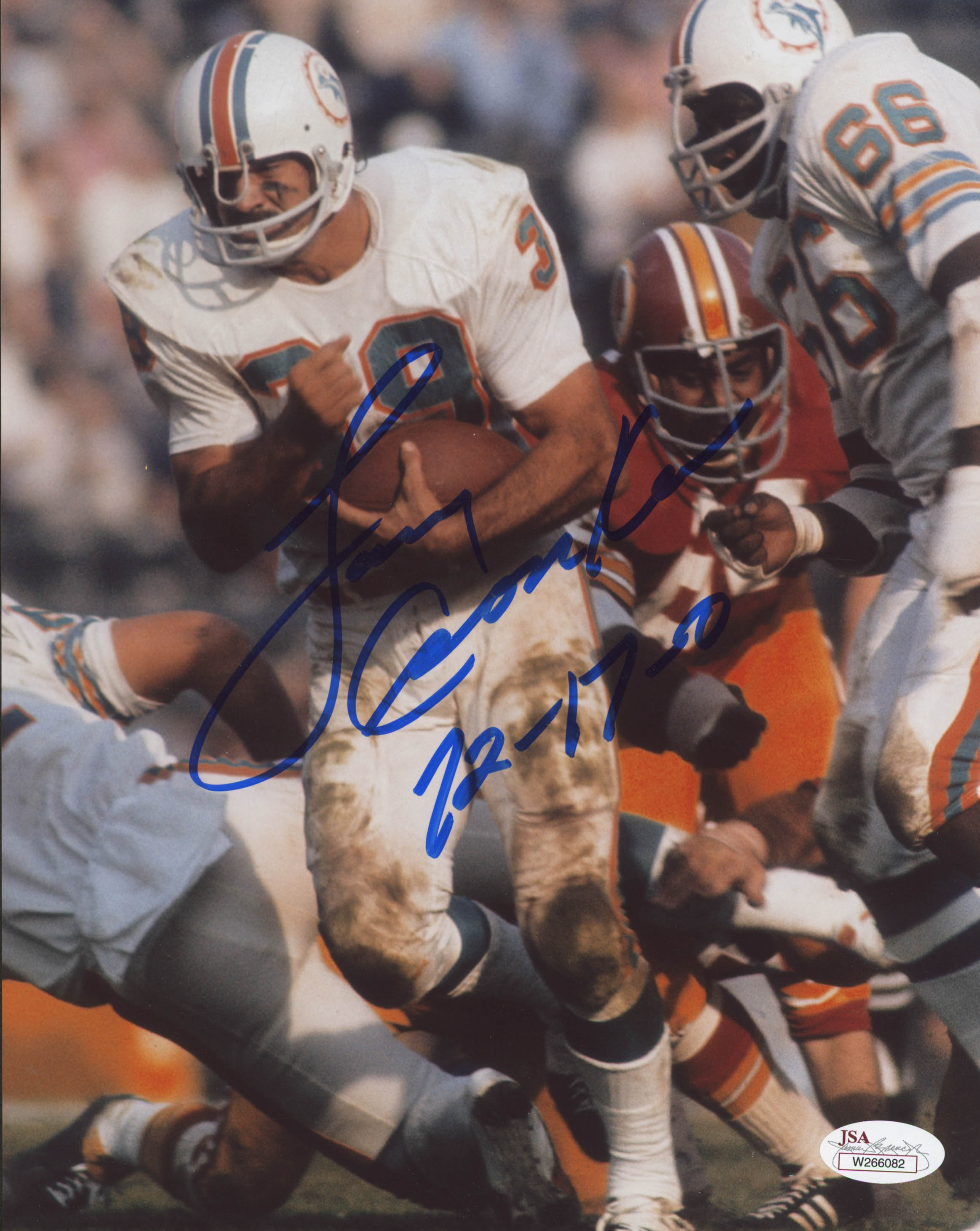 Larry Csonka Signed Dolphins 8x10 Photo Inscribed "72 - 17 - 0" (JSA ...