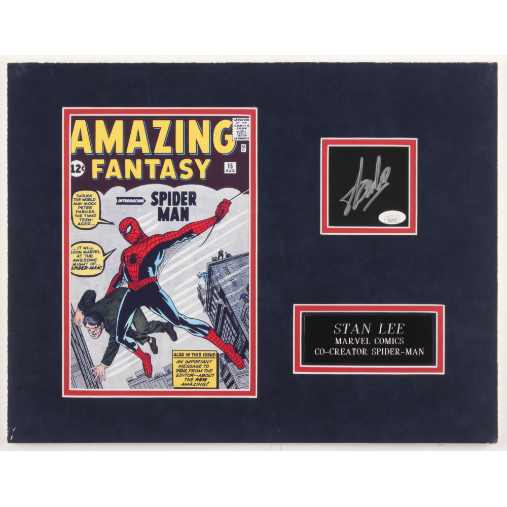 Stan Lee Signed Marvel "Amazing Fantasy" 14x18 Custom Matted Cut ...