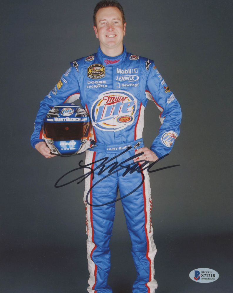 Kurt Busch Signed NASCAR 8x10 Photo (Beckett COA) | Pristine Auction