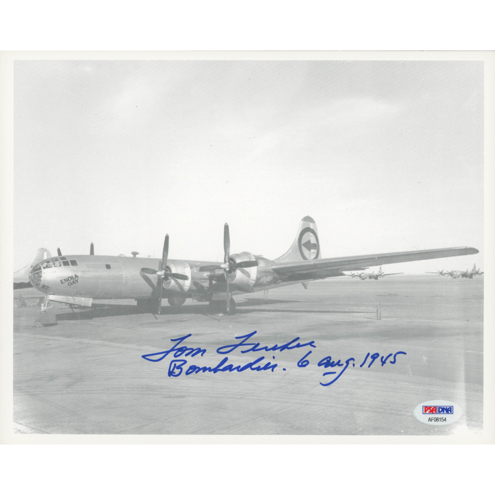Thomas Ferebee Signed WWII 8x10 Photo Inscribed "Bombardier - 6 Aug ...