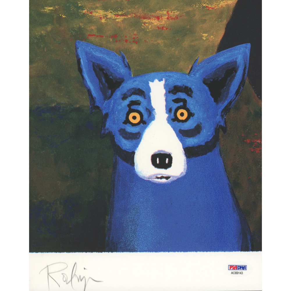 George Rodrigue Signed "Blue Dog" 8x10 Print (PSA COA) | Pristine Auction