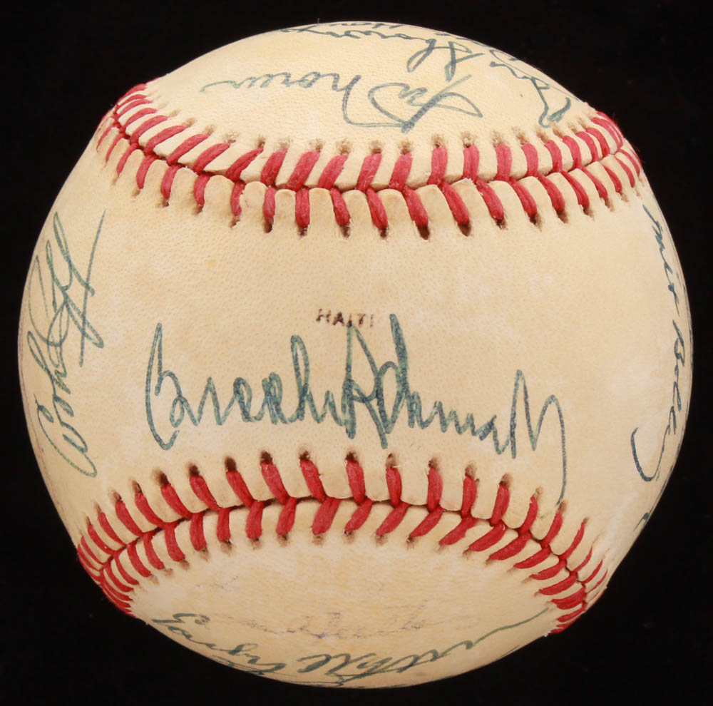 National Old Timers Baseball Signed by (17) with Brooks Robinson, Bob ...