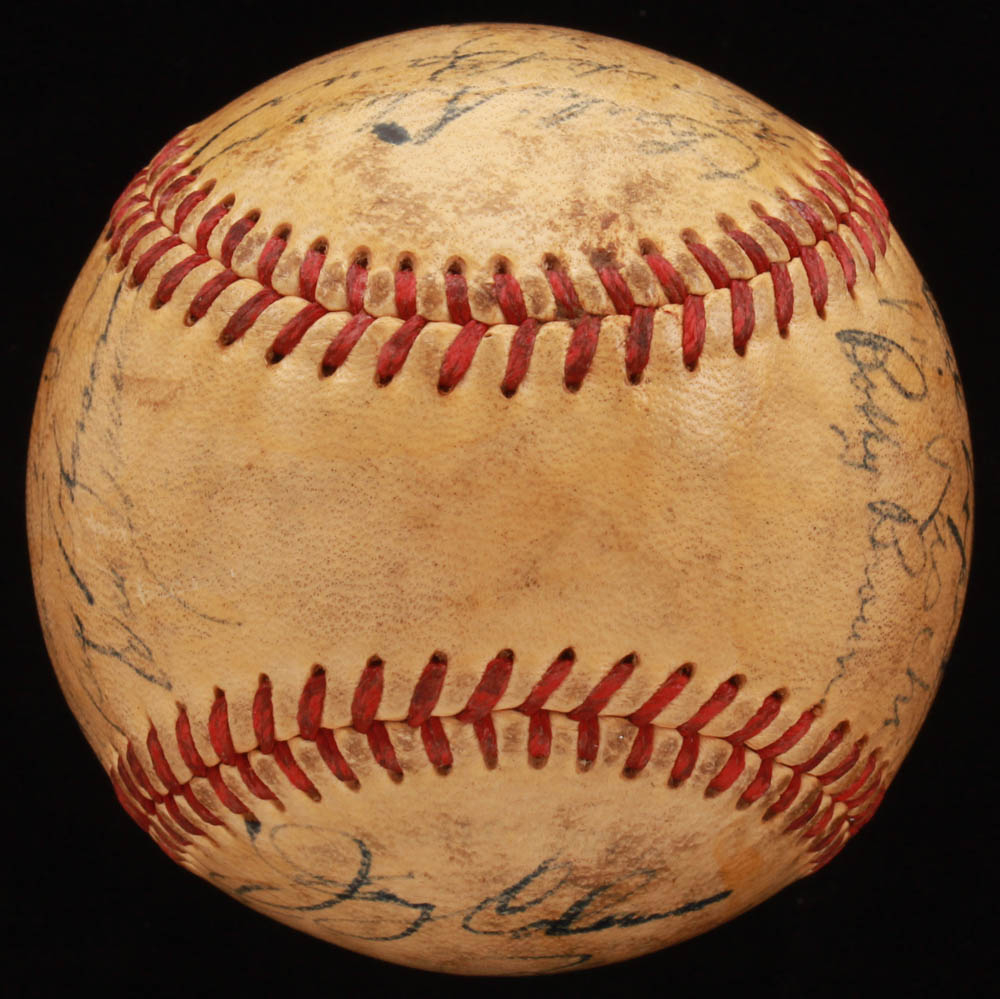 1950 Yankees Baseball Team-Signed by (28) with Joe DiMaggio, Bill ...