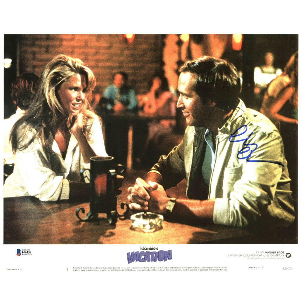 Chevy Chase Signed "National Lampoon's Vacation" 11x14 Lobby Card Photo ...