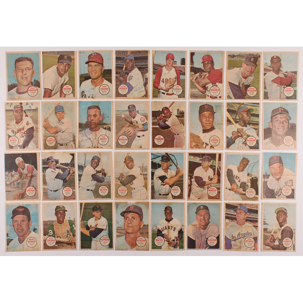 Complete Set of (32) 1967 Topps Posters Inserts Baseball Cards with #12 ...