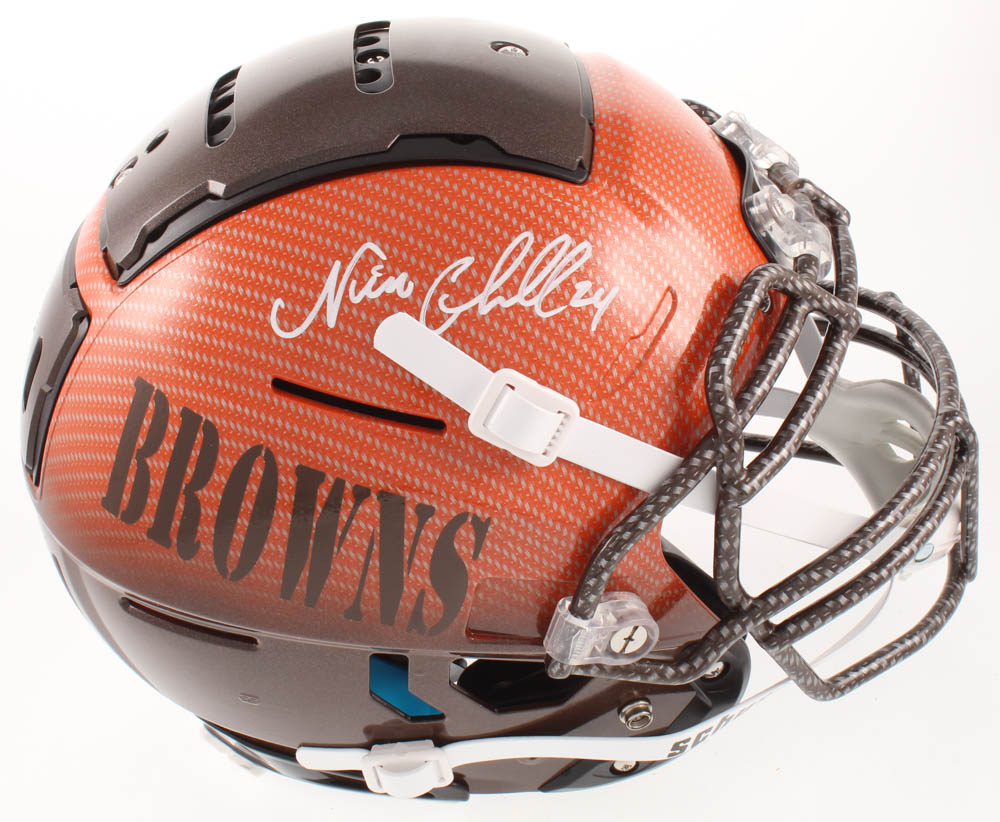 Nick Chubb Signed Browns Full-Size Authentic On-Field Hydro Dipped F7 ...