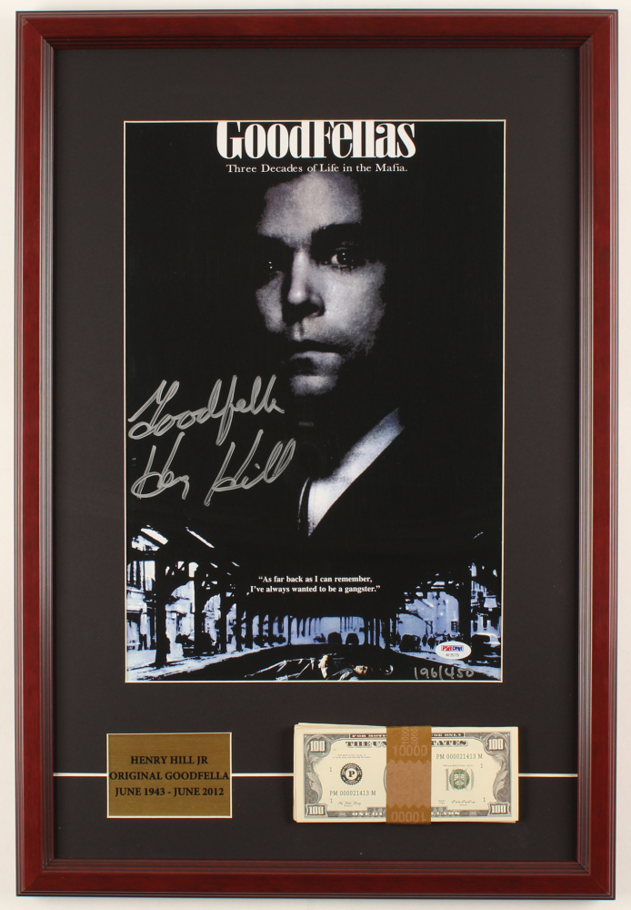 Henry Hill Signed "Goodfellas" LE 17x25 Custom Framed Print Display ...