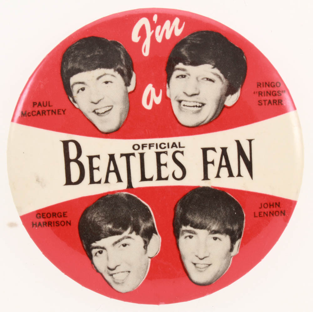 Vintage 1965 The Beatles Pin | Pristine Auction