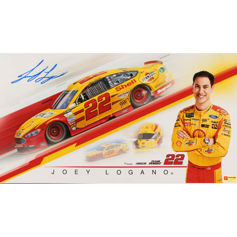 Joey Logano Signed NASCAR #22 10x18 Photo (PA COA) | Pristine Auction