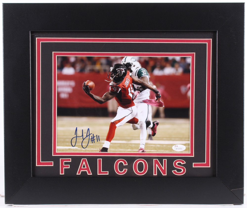 Julio Jones Signed Falcons 15x17 Custom Framed Photo Display (JSA COA ...