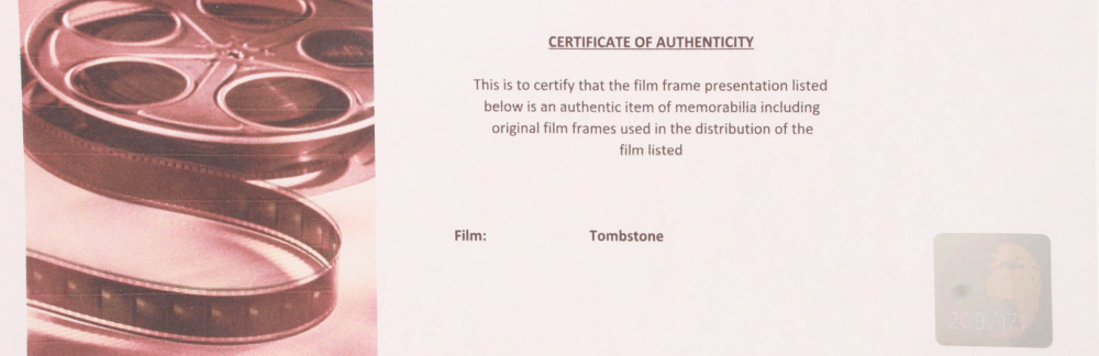 "Tombstone" LE 8x10 Custom Matted Original Film / Movie Cell Display ...