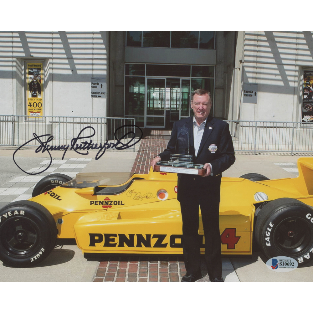 Johnny Rutherford Signed 8x10 Photo (Beckett COA) | Pristine Auction