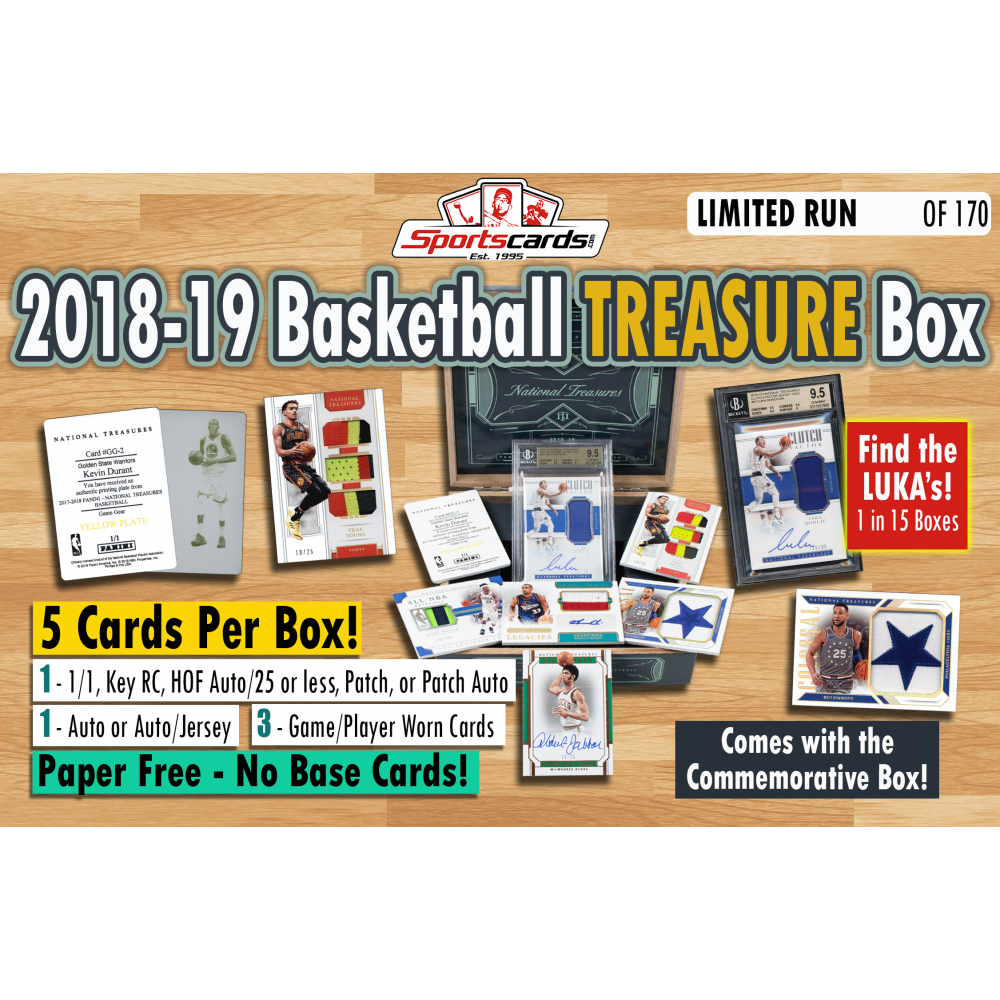 Sportscards.com 2018-19 Basketball Treasure Mystery Box! (5) Auto ...