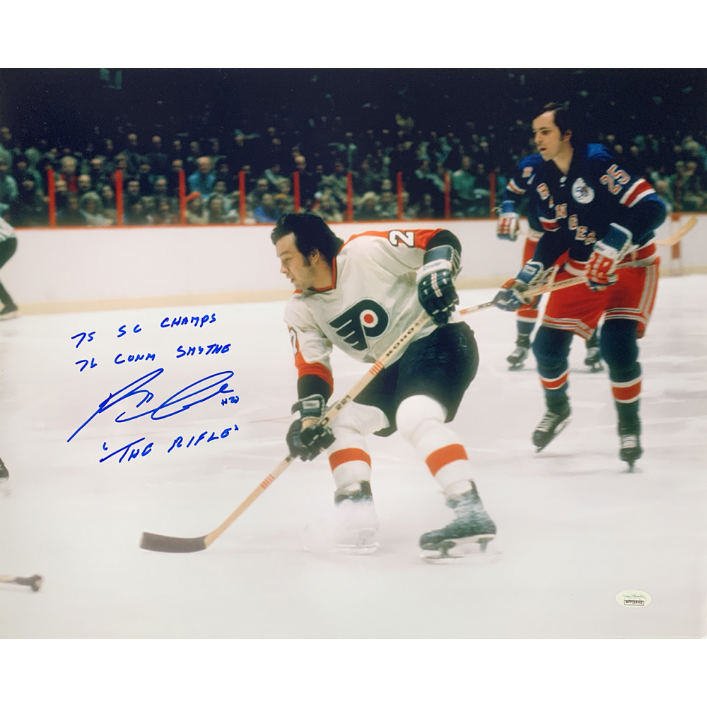 Reggie Leach Signed Flyers 16x20 Photo Inscribed "75 SC Champs", "76 ...