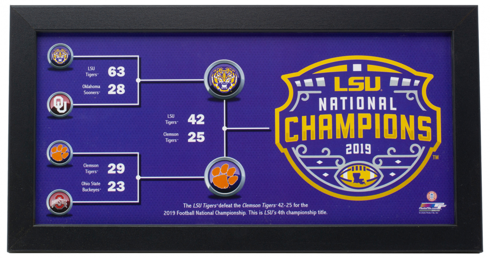 2019 LSU Tigers National Champions 7x13 Custom Framed Photo Display ...