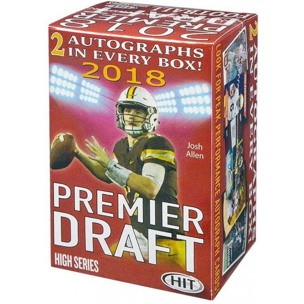 2018 Sage Hit Premier Draft High Series Football Blaster Box with (4 ...