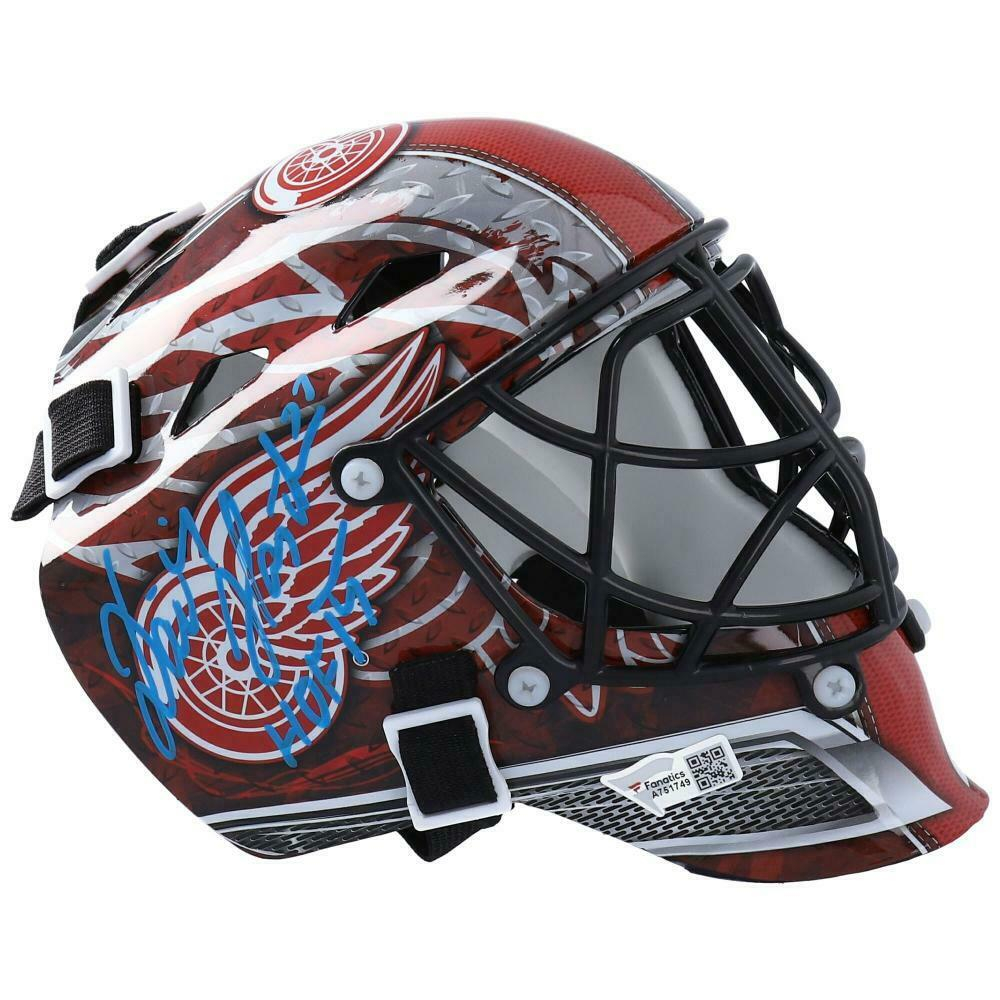Dominik Hasek Signed Red Wings Mini Goalie Mask Inscribed "HOF 14 ...