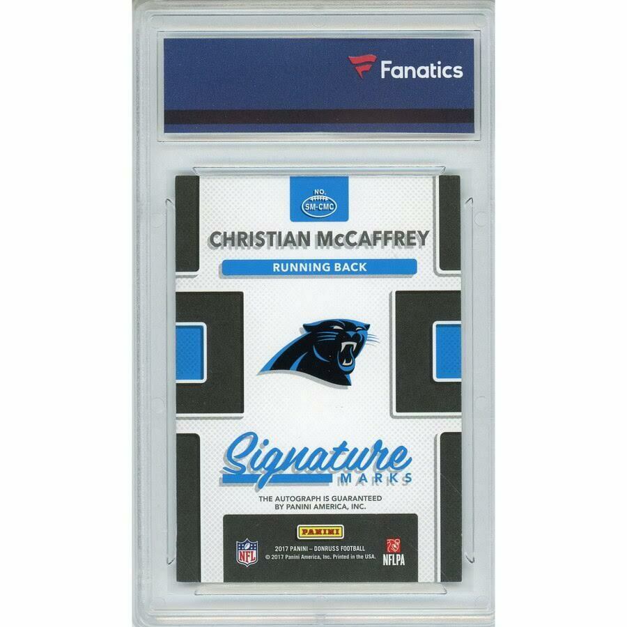 Christian McCaffrey 2017 Donruss Signature Marks Blue #72 (Fanatics ...