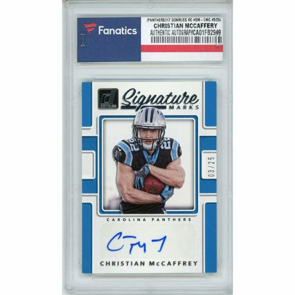 Christian McCaffrey 2017 Donruss Signature Marks Blue #72 (Fanatics ...