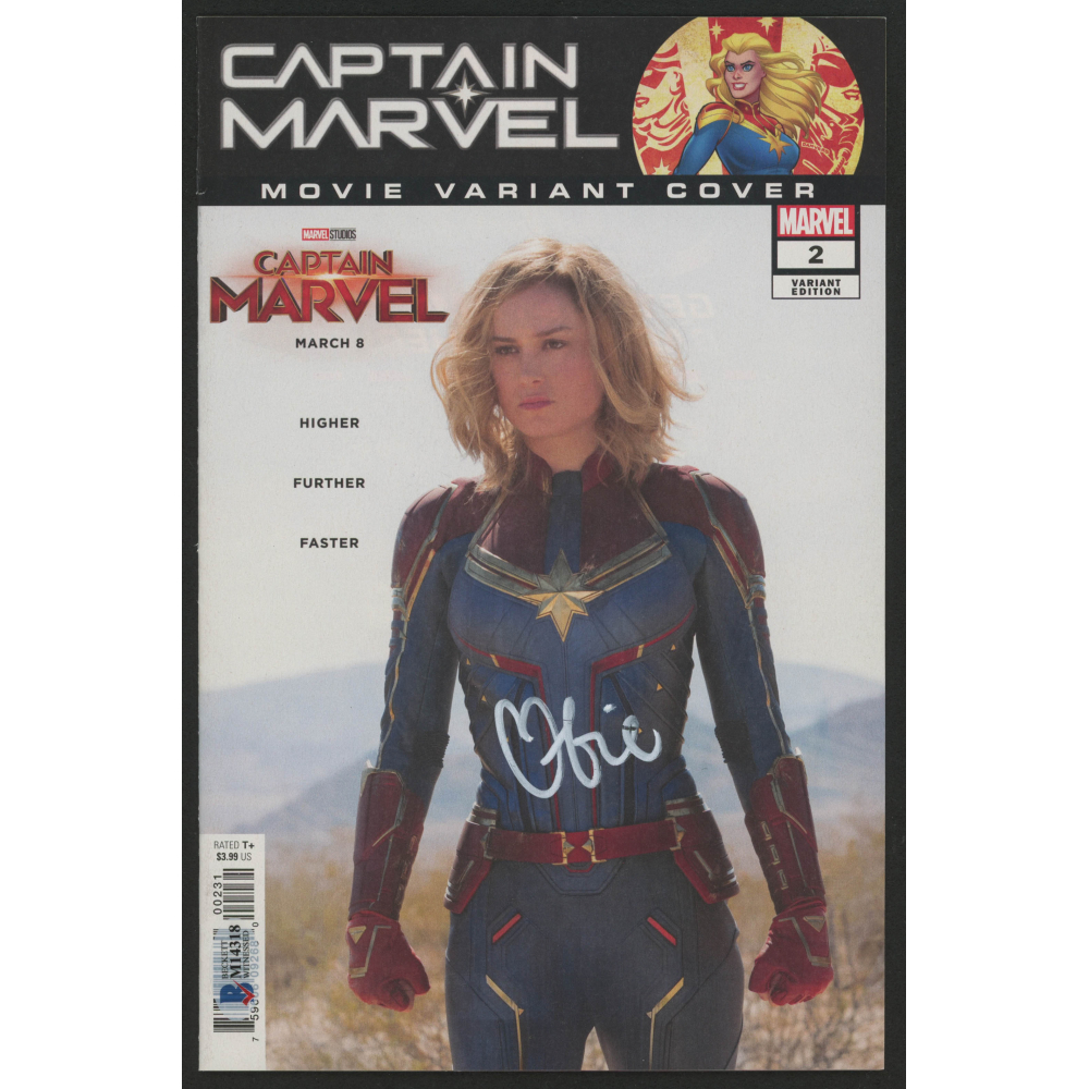 Brie Larson Signed 2019 "Captain Marvel" Issue #2 Variant Issue Marvel ...
