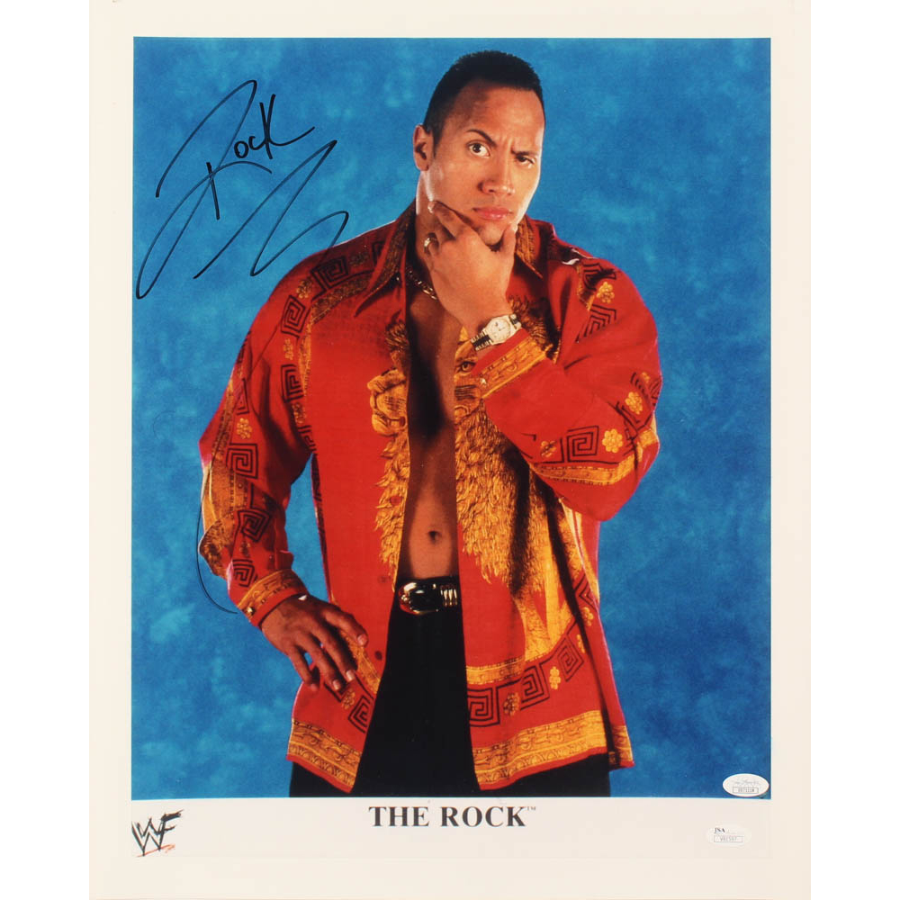 Dwayne "The Rock" Johnson Signed WWE 16x20 Photo (JSA COA) | Pristine ...
