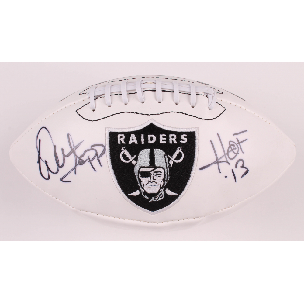 Warren Sapp Signed Raiders Logo Football Inscribed "HOF 13" (JSA COA ...