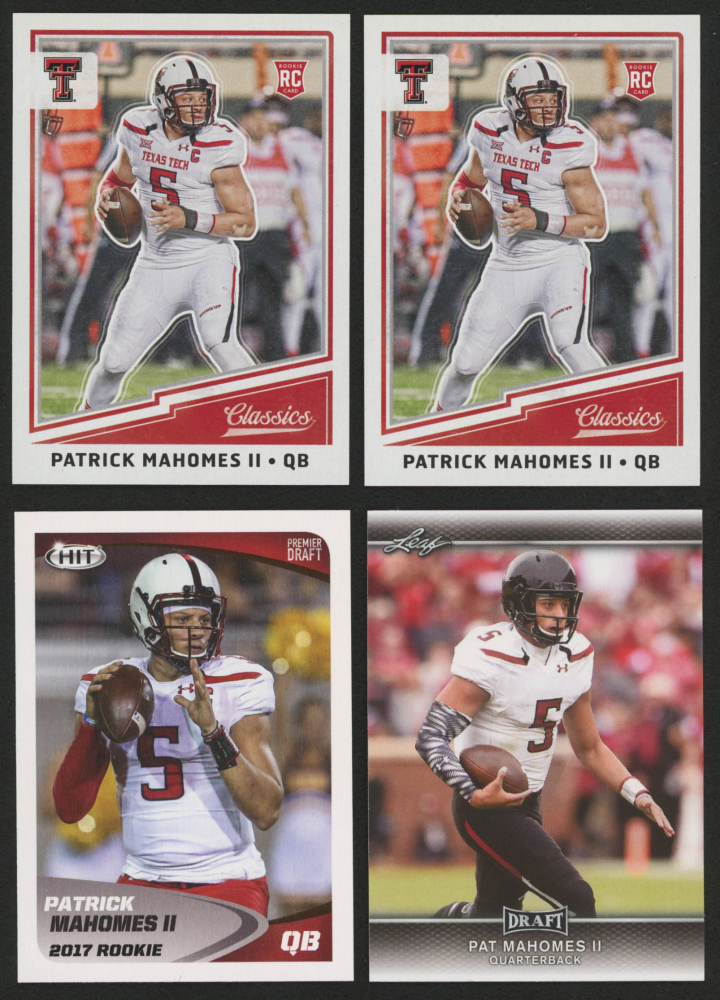 Lot of (4) Patrick Mahomes II Rookie Football Cards with (2) 2017 ...