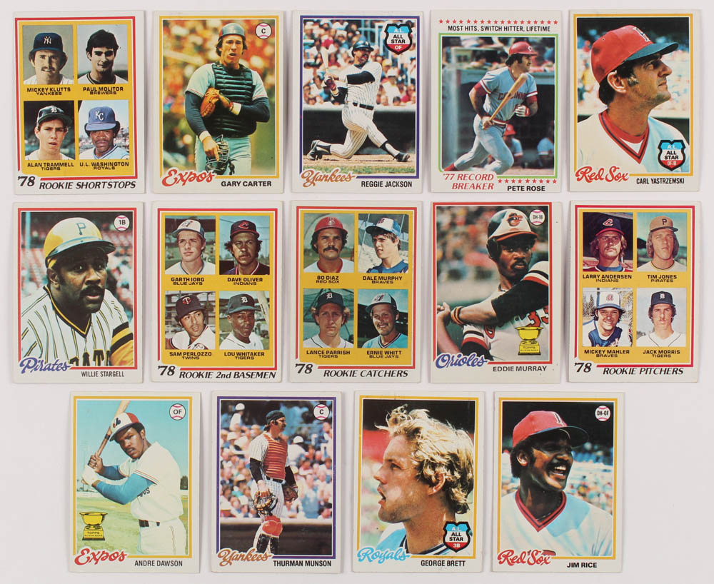 Lot of (14) Hall of Famers 1978 Topps Baseball Cards with #707 Rookie ...