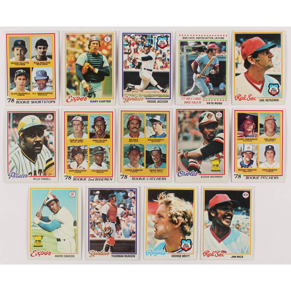 Lot of (14) Hall of Famers 1978 Topps Baseball Cards with #707 Rookie ...