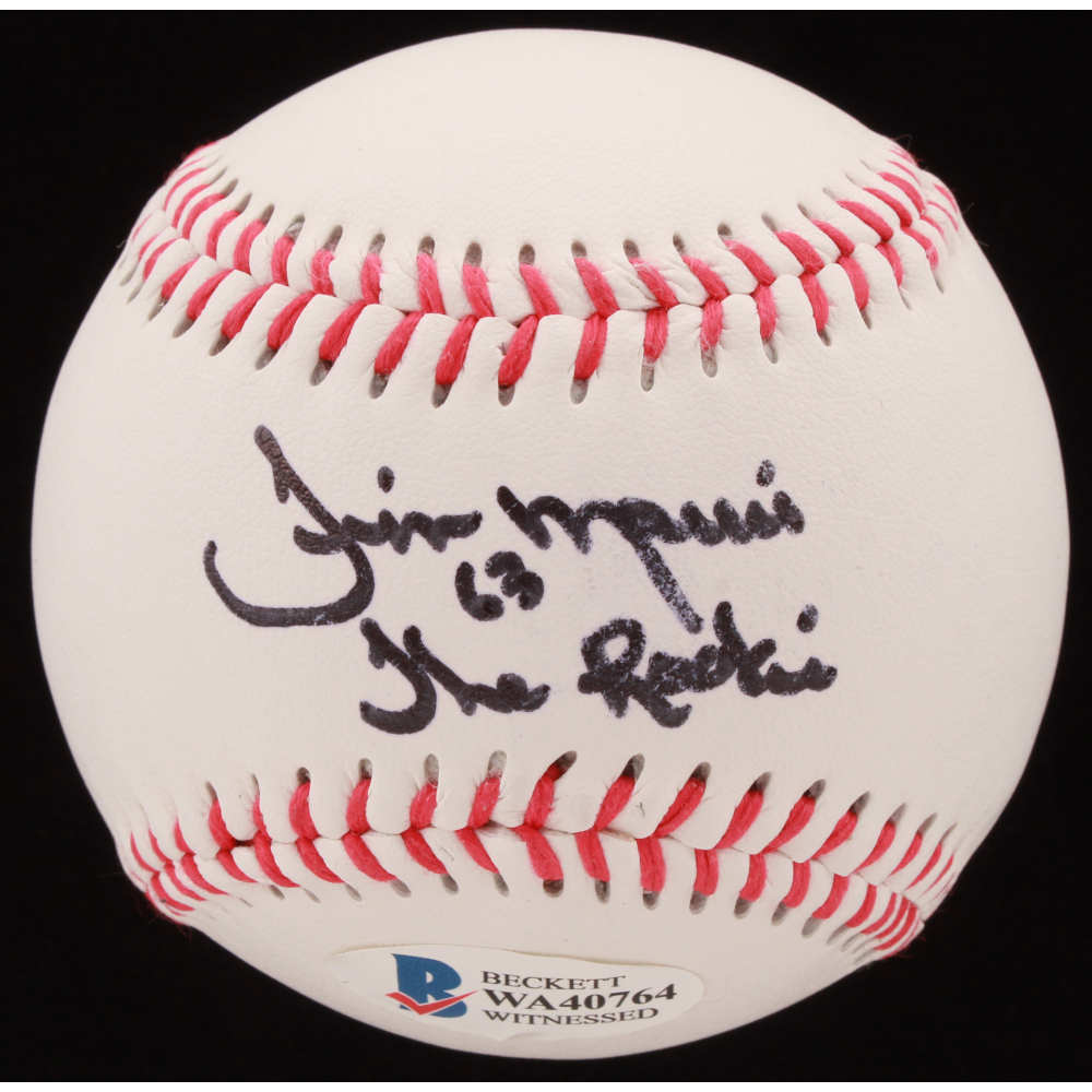 Jim Morris Signed OL Baseball Inscribed "The Rookie" (Beckett Hologram ...