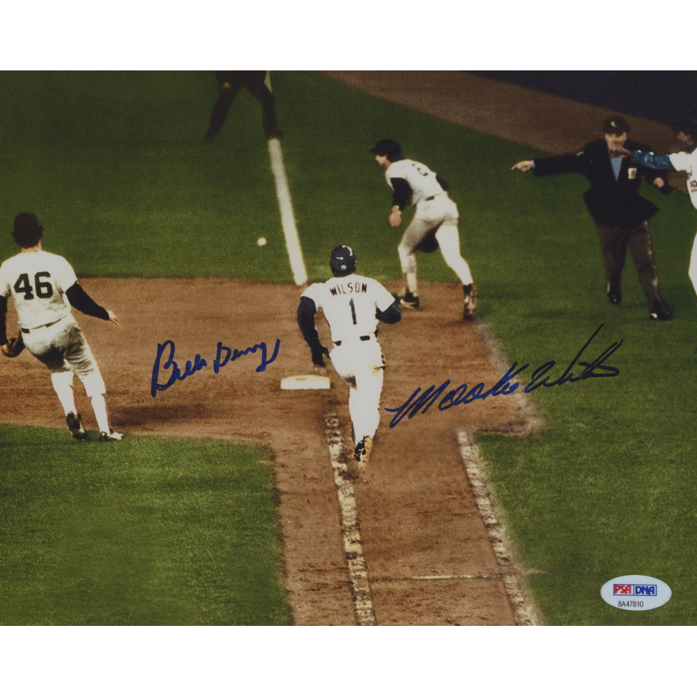 Bill Buckner & Mookie Wilson Signed 1986 World Series 8x10 Photo (PSA ...