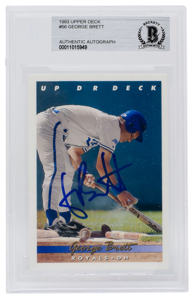 George Brett Signed 1993 Upper Deck #56 (BGS Encapsulated) | Pristine ...