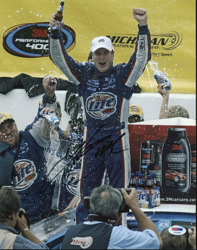 Kurt Busch Signed NASCAR 11x14 Photo (PSA COA) | Pristine Auction