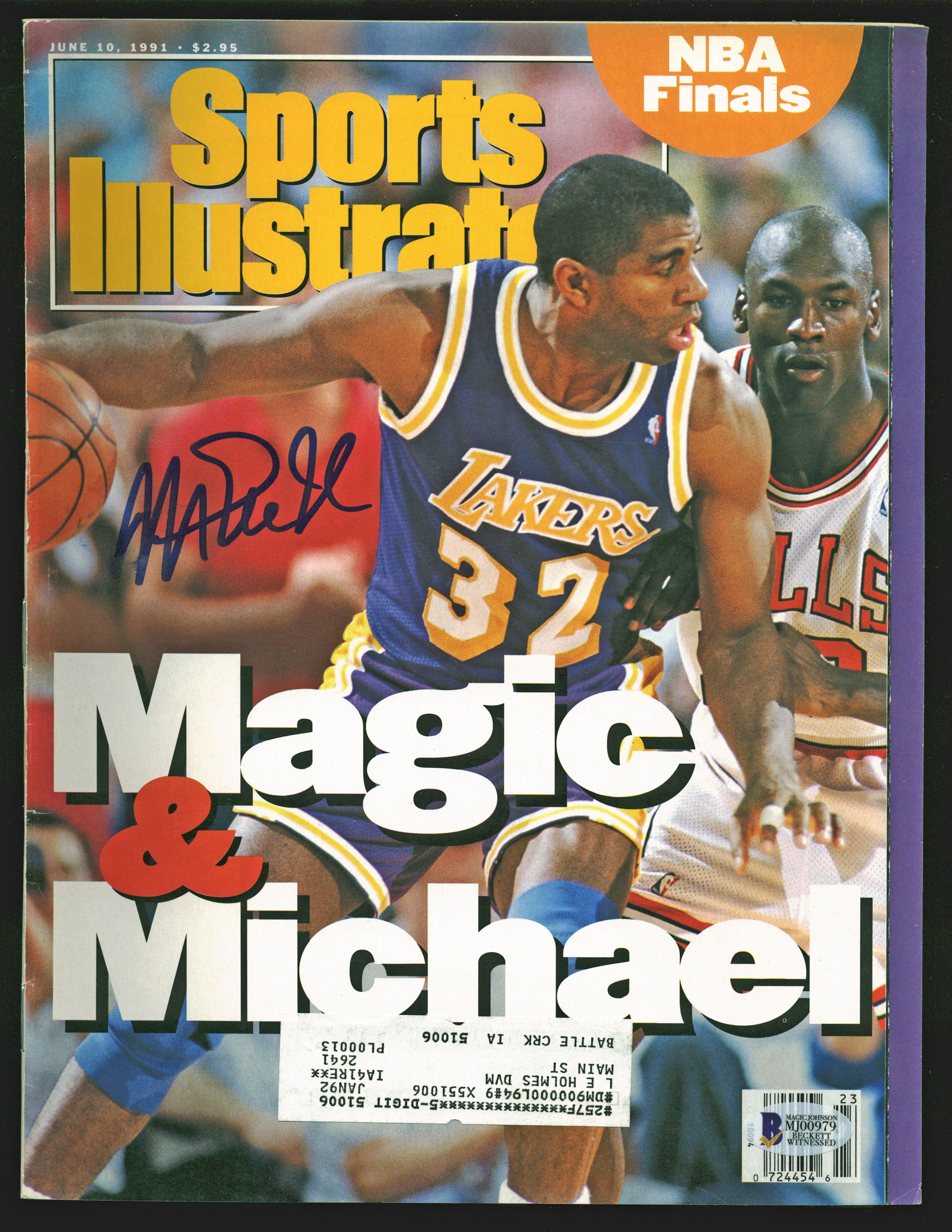 Magic Johnson Signed 1991 Sports Illustrated Magazine (Beckett COA ...
