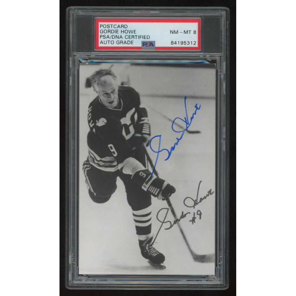Gordie Howe Signed Postcard (PSA Encapsulation) | Pristine Auction