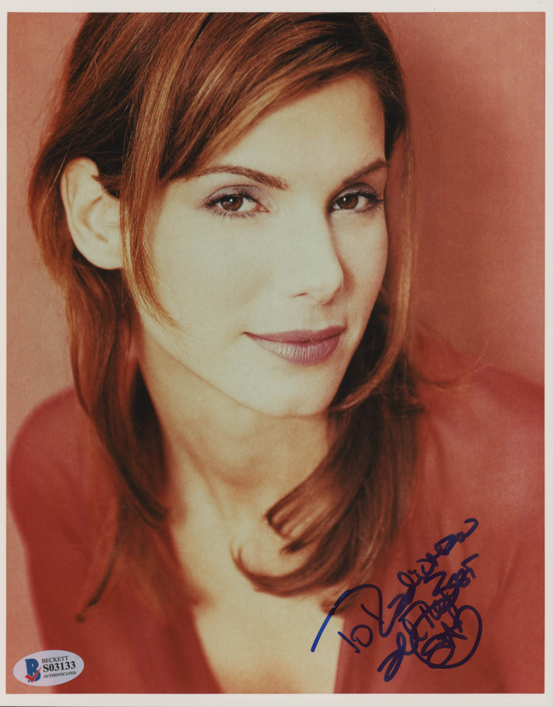Sandra Bullock Signed 8x10 Photo Inscribed "All The Best" (Beckett COA ...