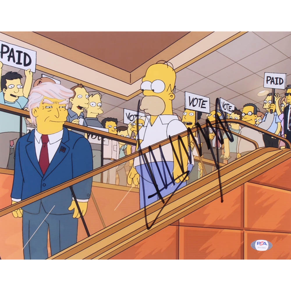 Donald Trump Signed "The Simpsons" 11x14 Photo (PSA Hologram ...