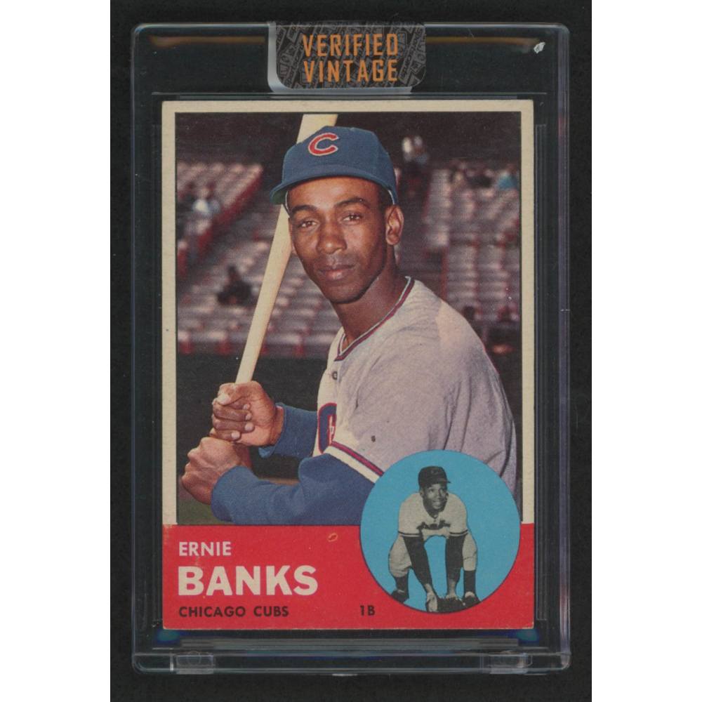 Ernie Banks 1963 Topps #380 (Sportscards.com Encapsulated) | Pristine ...