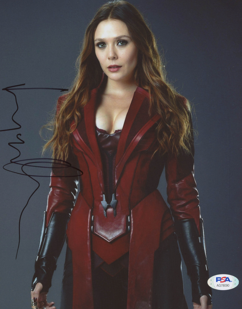 Elizabeth Olsen Signed "Avengers" 8x10 Photo (PSA COA) | Pristine Auction