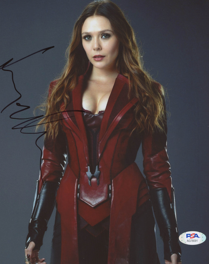 Elizabeth Olsen Signed "Avengers" 8x10 Photo (PSA COA) | Pristine Auction