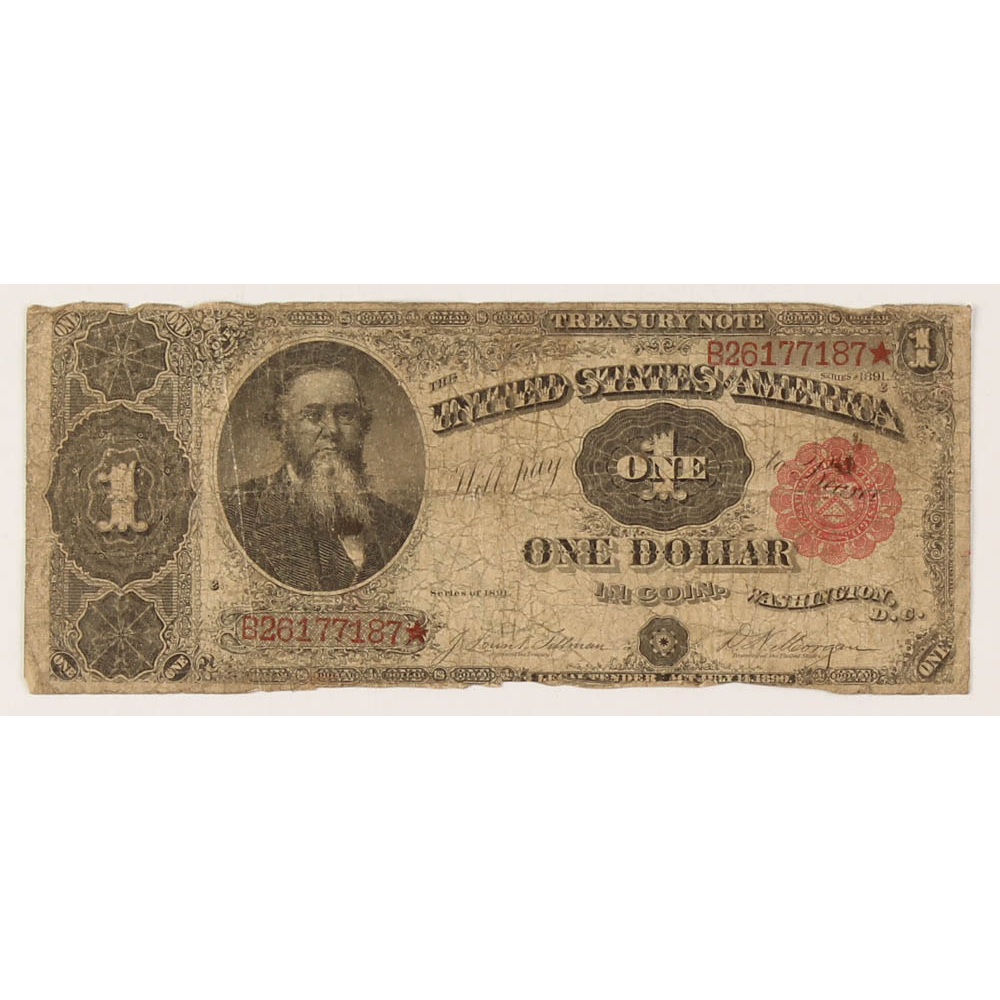 1891 $1 One-Dollar U.S. Treasury Bank Note | Pristine Auction