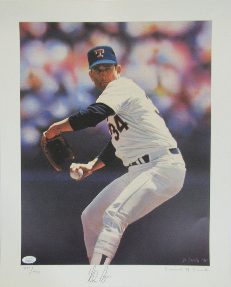 Nolan Ryan Signed LE 17x21 Lithograph (JSA COA) | Pristine Auction