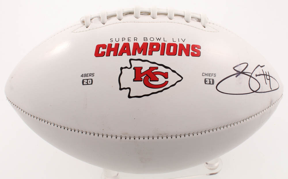 Sammy Watkins Signed Chiefs Super Bowl LIV Champions Logo Football ...