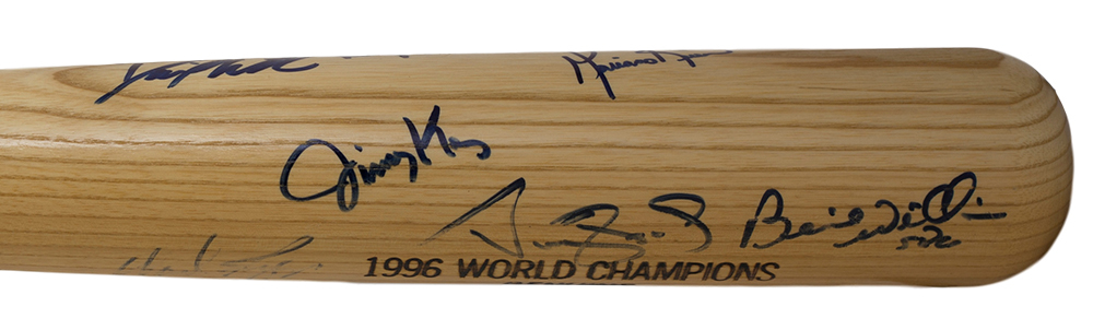 1996 Yankees World Series Champions Louisville Slugger Powerized Baseball Bat Team-Signed by (19 ...