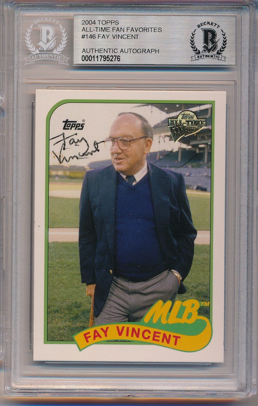 Fay Vincent Signed 2004 Topps All-Time Fan Favorites #146 (BGS ...