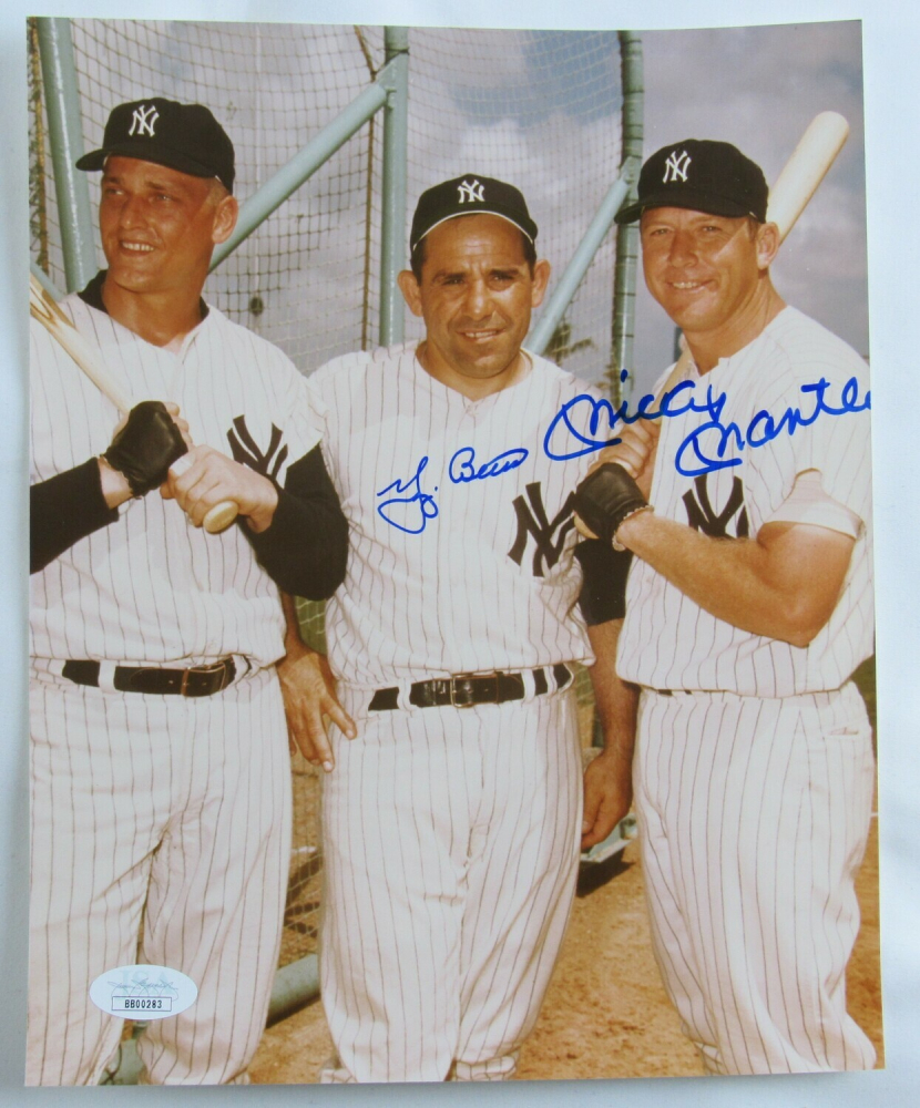 Mickey Mantle & Yogi Berra Signed Yankees 8x10 Photo (JSA LOA ...